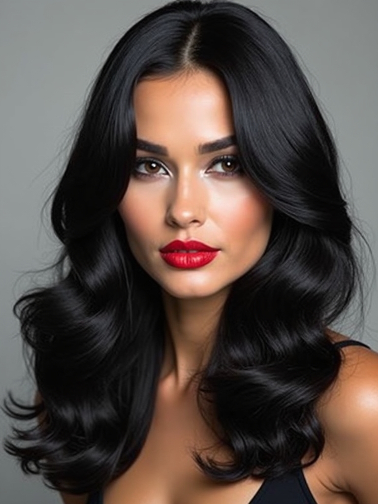 25 Jet Black Hair Looks Staying Classic And Striking