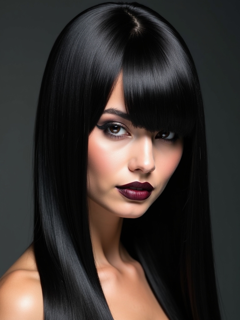 25 Jet Black Hair Looks Staying Classic And Striking