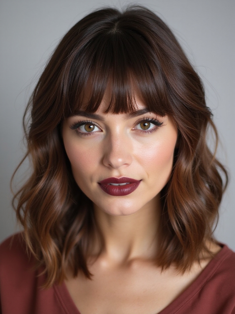 Curtain Bangs For Medium Hair With Timeless Easy Appeal
