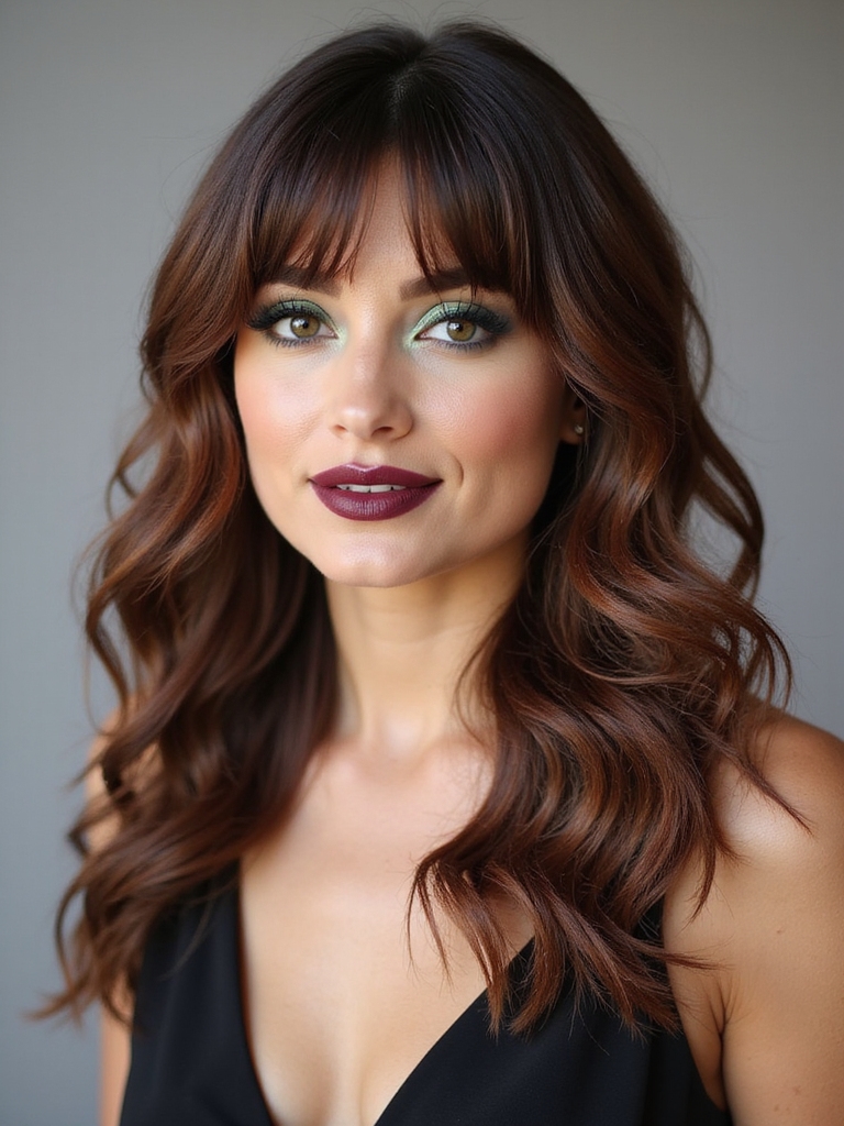 17 Curtain Bangs Wavy Hair Styles That Add Flow And Movement